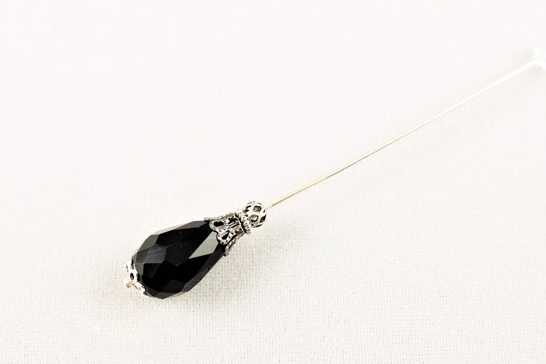 Large Crystal Teardrop Counting Pin/stick Pin - Etsy