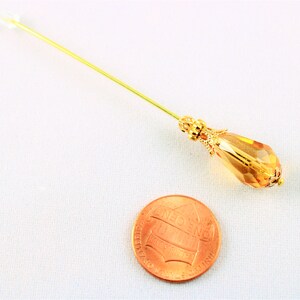 Large Crystal Teardrop Counting Pin/stick Pin - Etsy