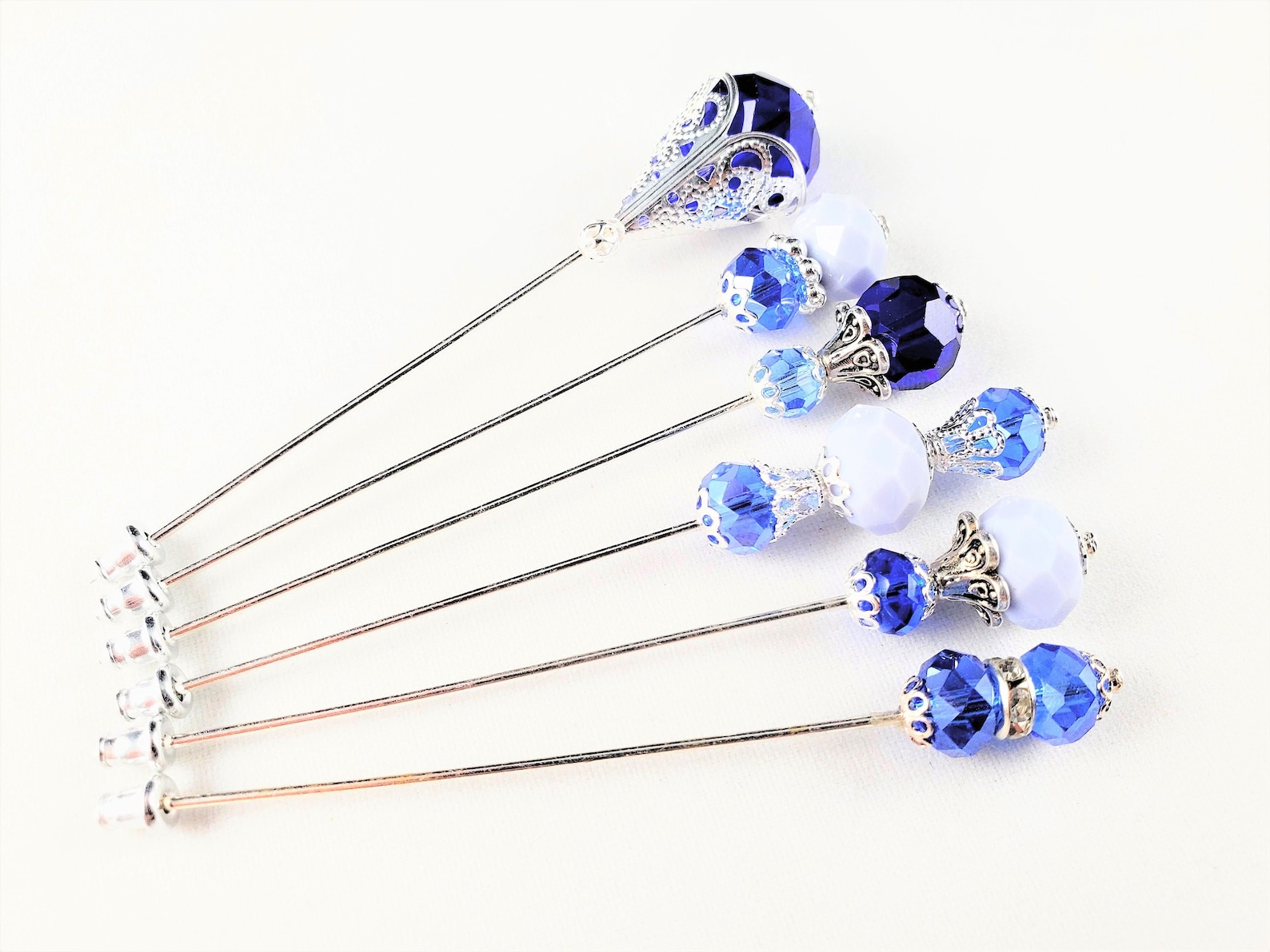 Gold Finished or Silver Plated 3 Inch Stick Pins Shades of - Etsy