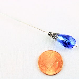 Large Crystal Teardrop Counting Pin/stick Pin - Etsy