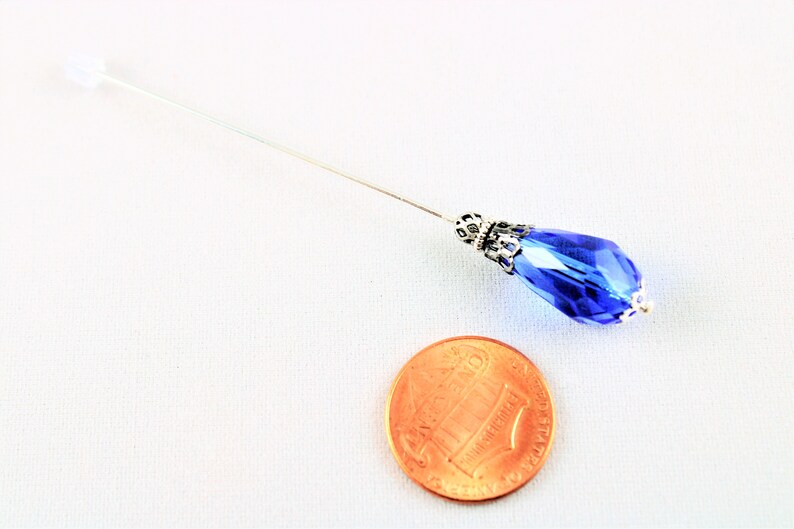 Large Crystal Teardrop Counting Pin/stick Pin - Etsy