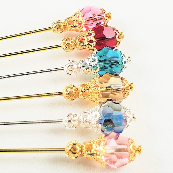 Rhinestone Stick Pin - Etsy