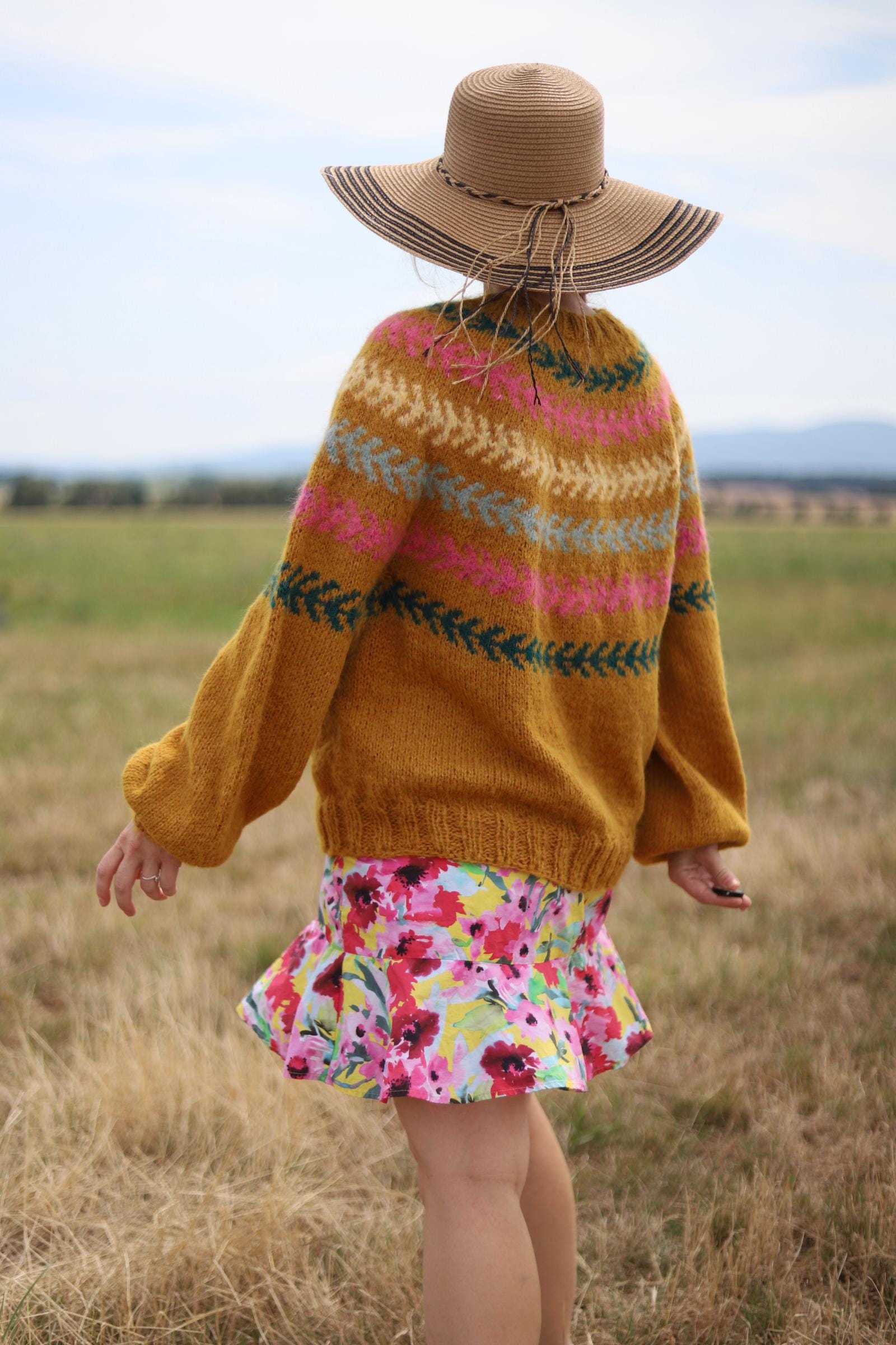 PRIADKA ARROWS Hand-knitted Sweater, Norwegian Fair-isle, Icelandic ...