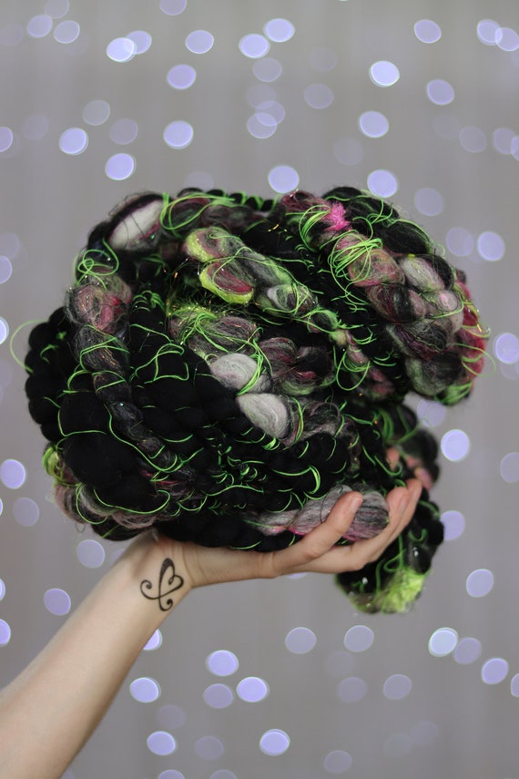 Sewing & Fiber merino silk stellina angora rabbit fibers Handspun Art ...