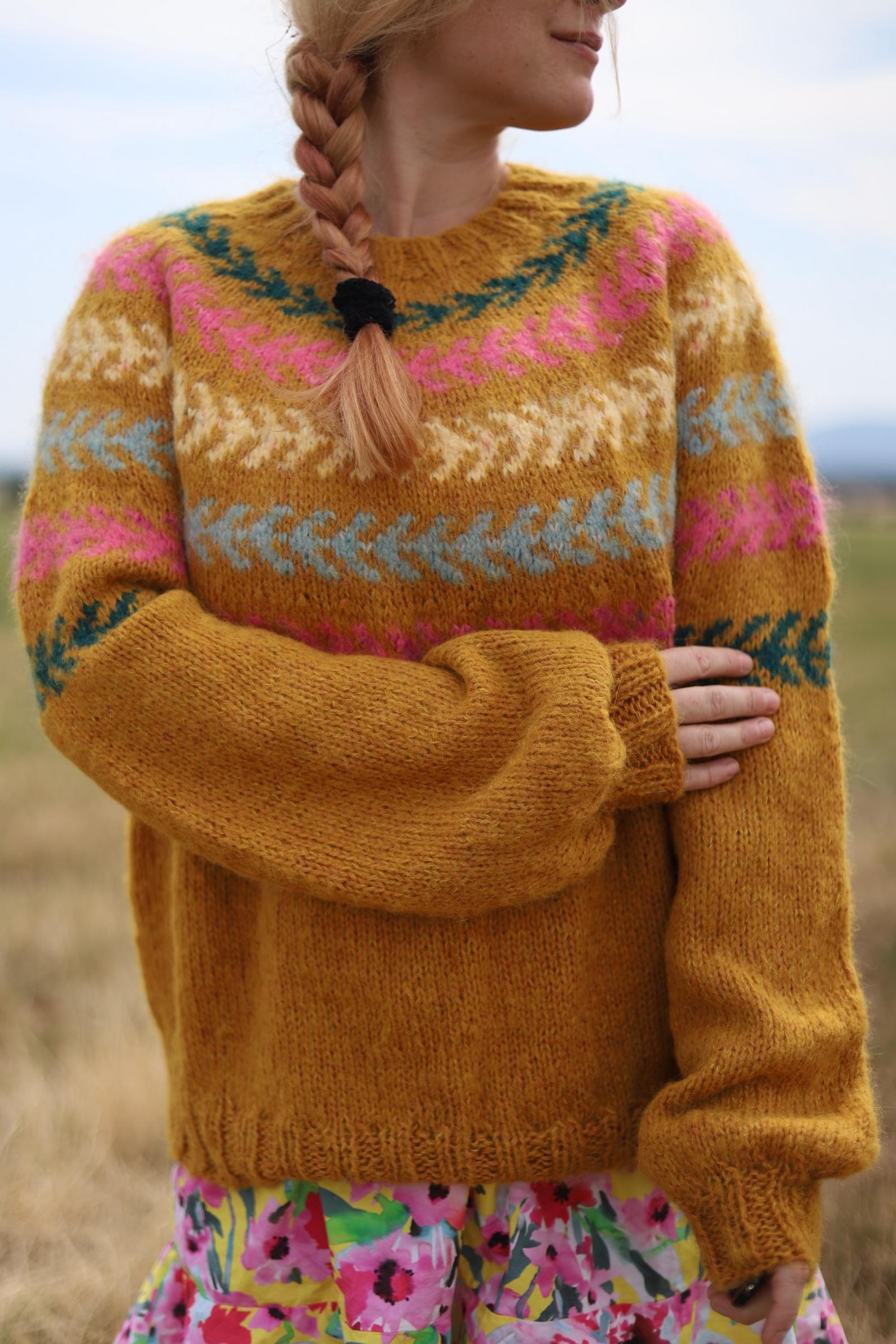 PRIADKA ARROWS Hand-knitted Sweater, Norwegian Fair-isle, Icelandic ...