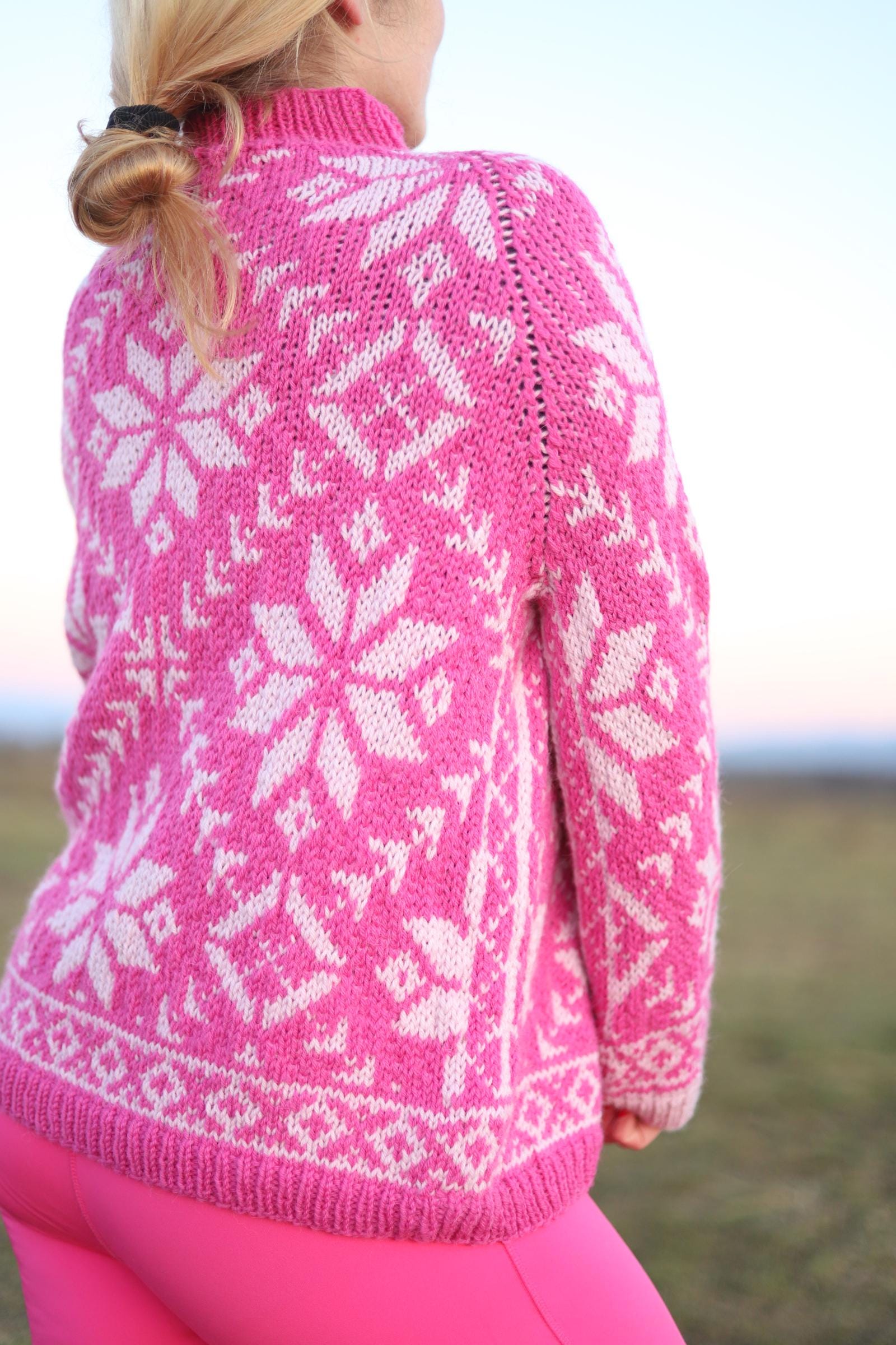 PRIADKA Hand-knitted Sweater, Norwegian Fair-isle, Icelandic, Wool ...