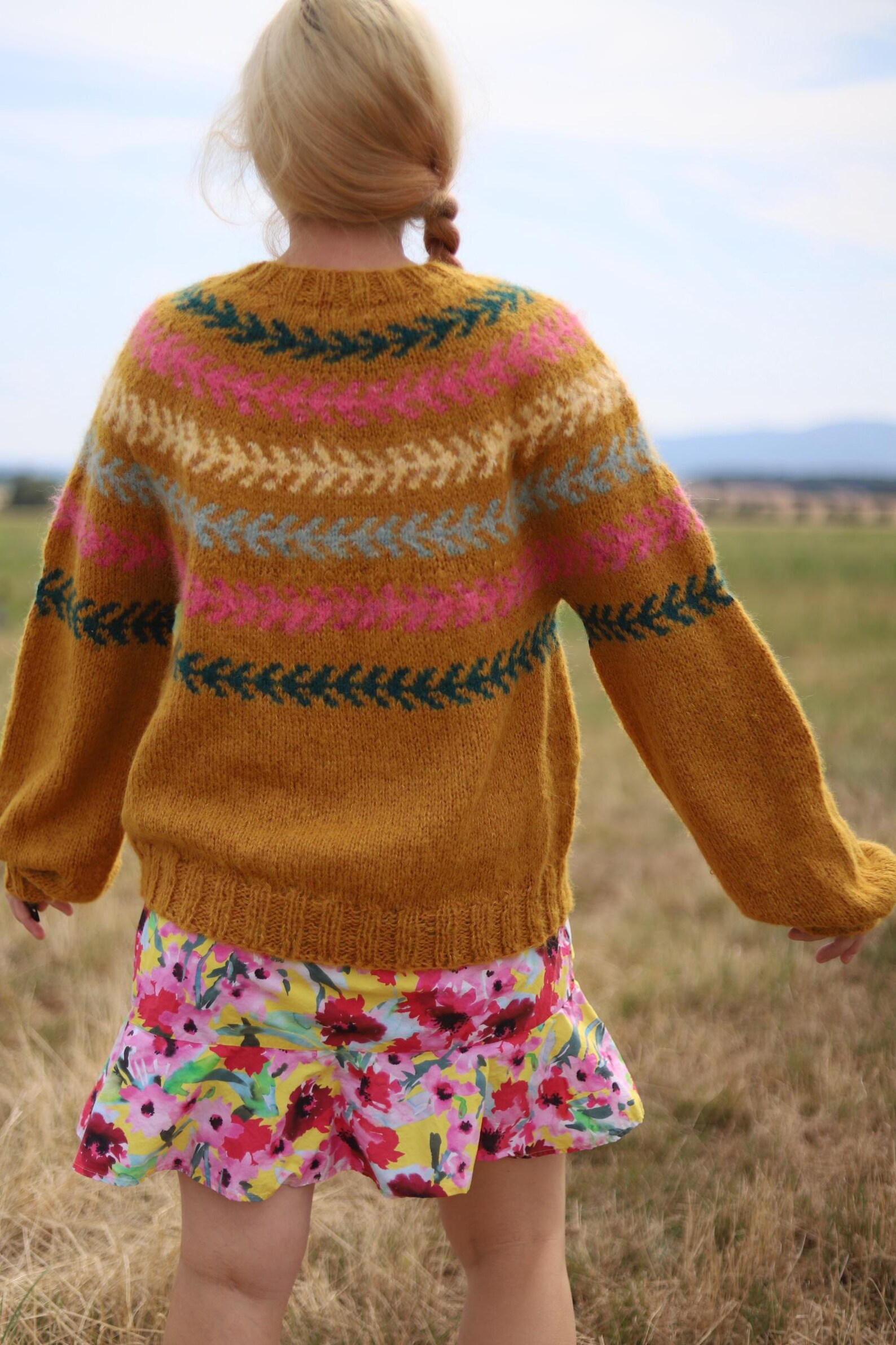 PRIADKA ARROWS Hand-knitted Sweater, Norwegian Fair-isle, Icelandic ...