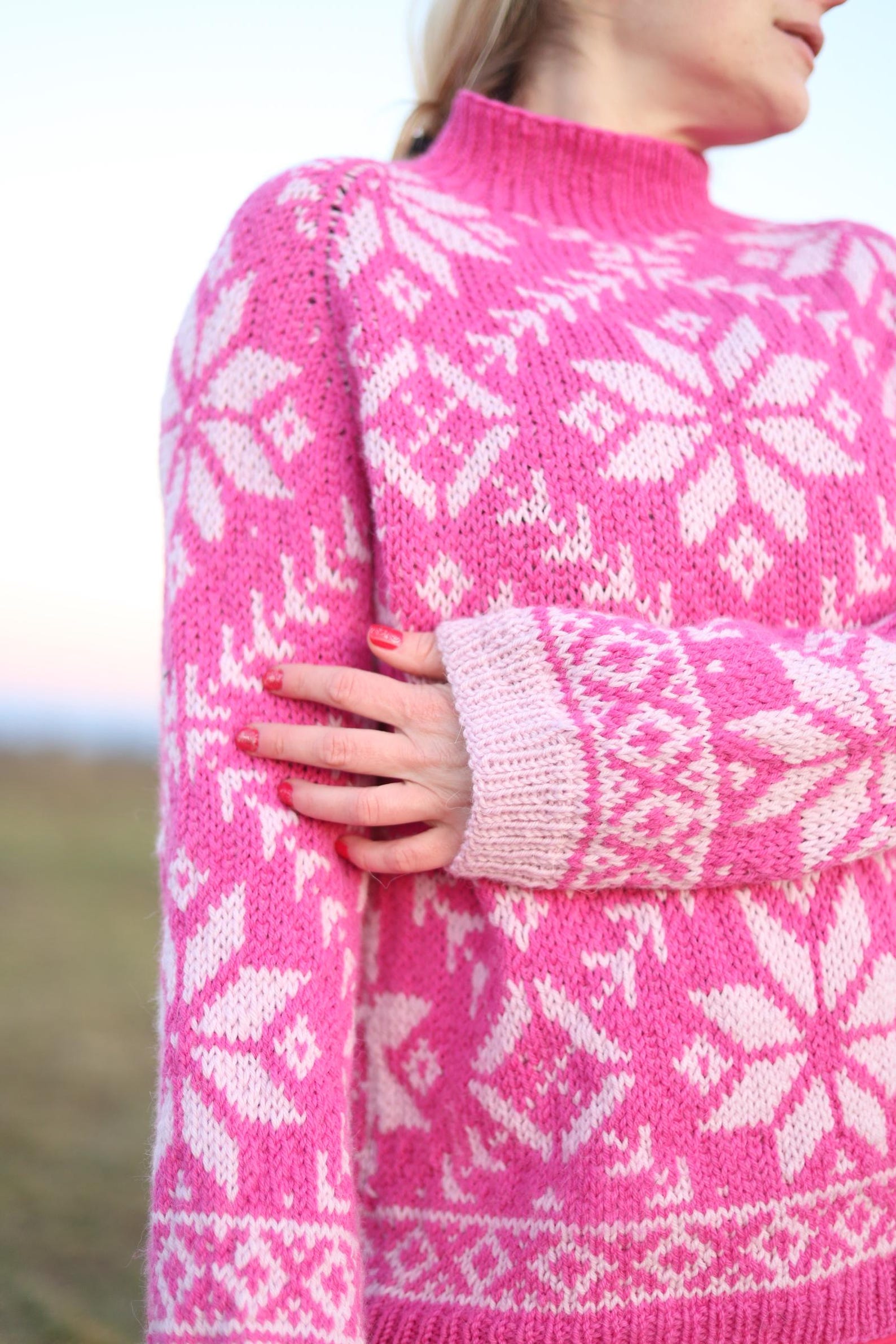 PRIADKA Hand-knitted Sweater, Norwegian Fair-isle, Icelandic, Wool ...
