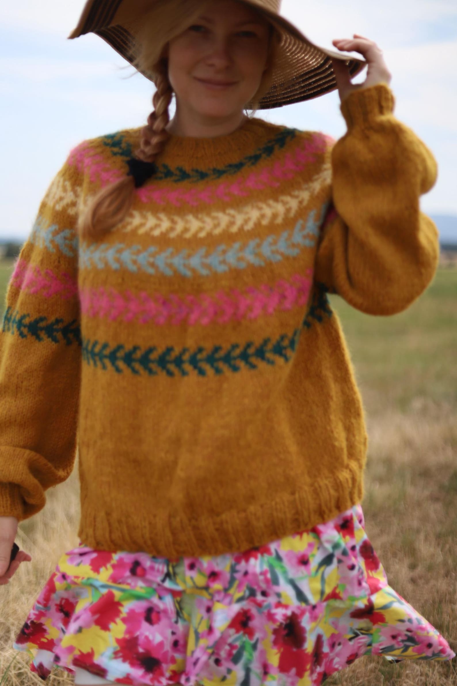 PRIADKA ARROWS Hand-knitted Sweater, Norwegian Fair-isle, Icelandic ...