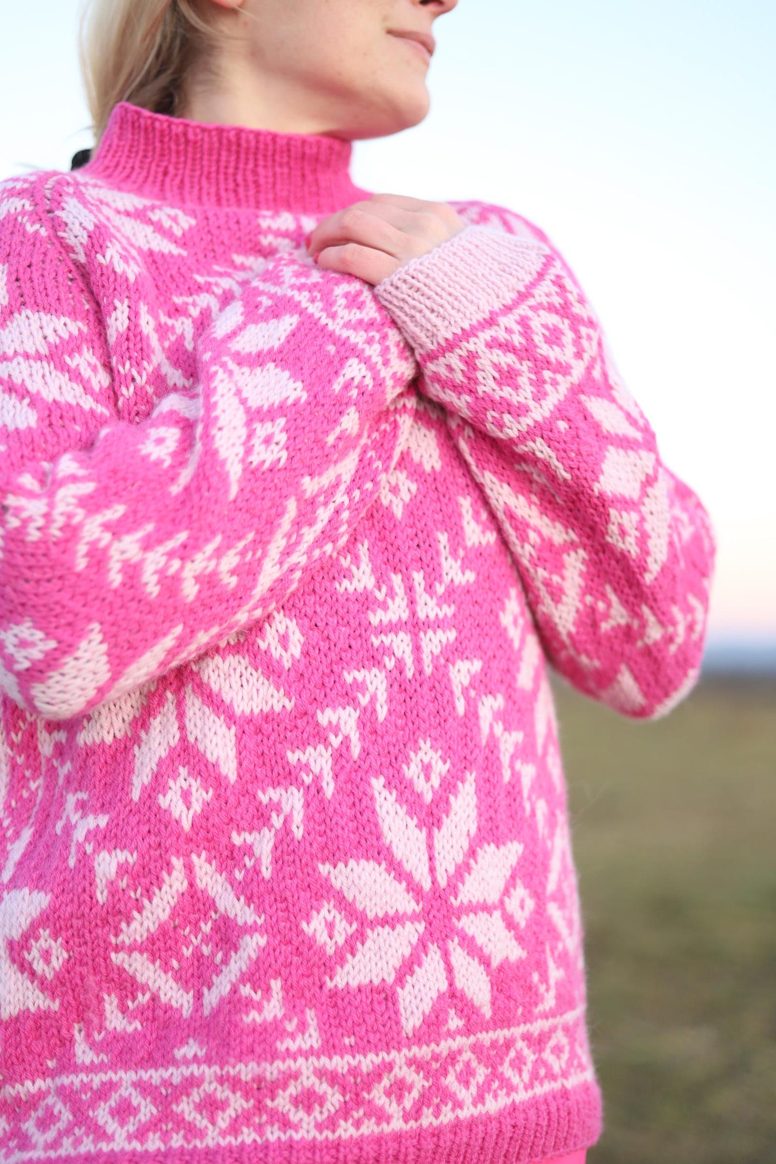 PRIADKA Hand-knitted Sweater, Norwegian Fair-isle, Icelandic, Wool ...