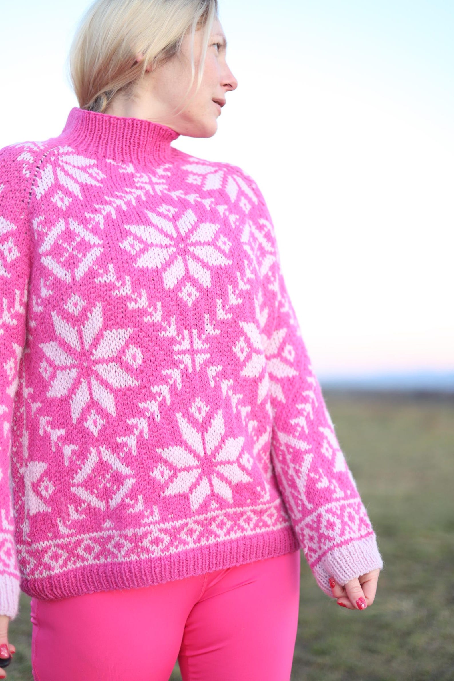 PRIADKA Hand-knitted Sweater, Norwegian Fair-isle, Icelandic, Wool ...