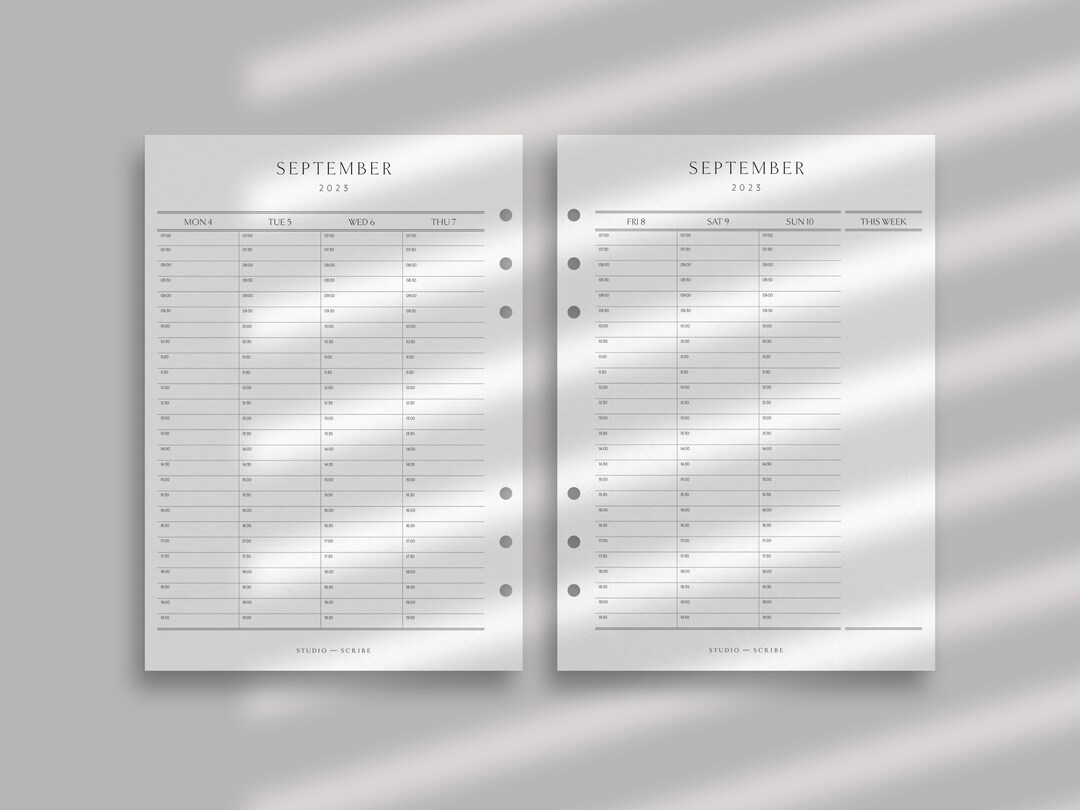 Printable Sep-sep 2023-2024 Mid-year Weekly Planner Inserts - Etsy