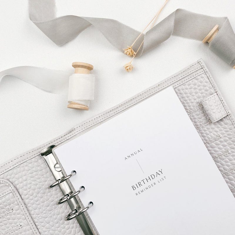 A5 Planner Birthday Page - Etsy UK