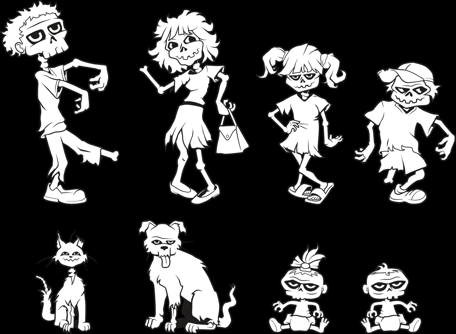 100 Digital Stick Zombie, Hillbilly, Alien, Astronaut, Carnival ...