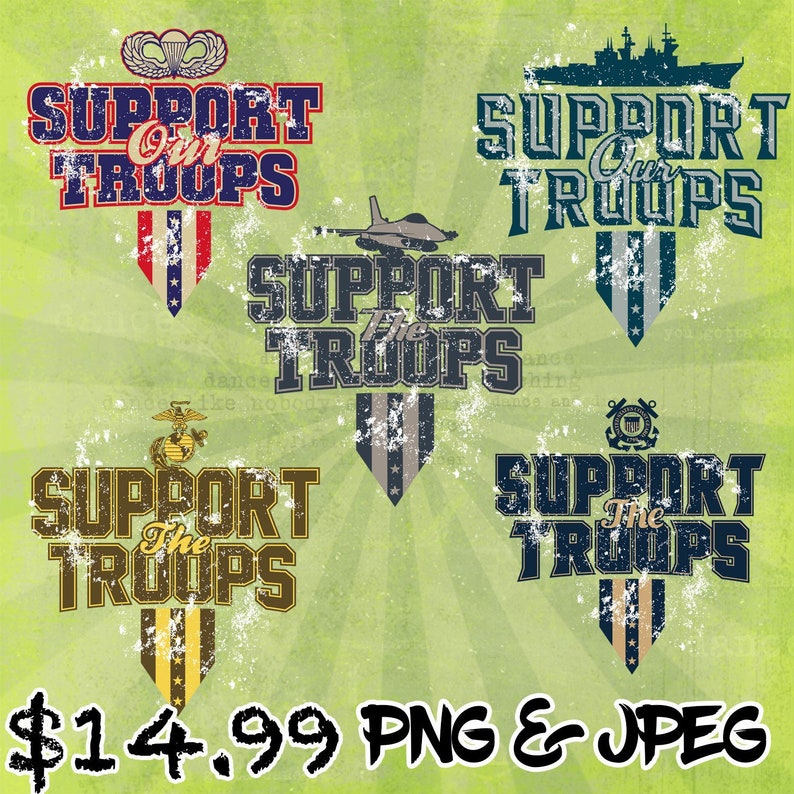 Support Your Troops Digital Files Military Cut Files - Etsy
