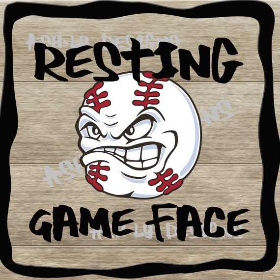 Resting Baseball Game Face Digital File | Etsy