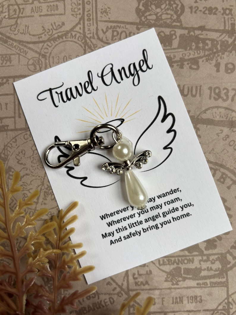 Travel Angel Keychain – Guardian, Safe Journey Blessing - Etsy