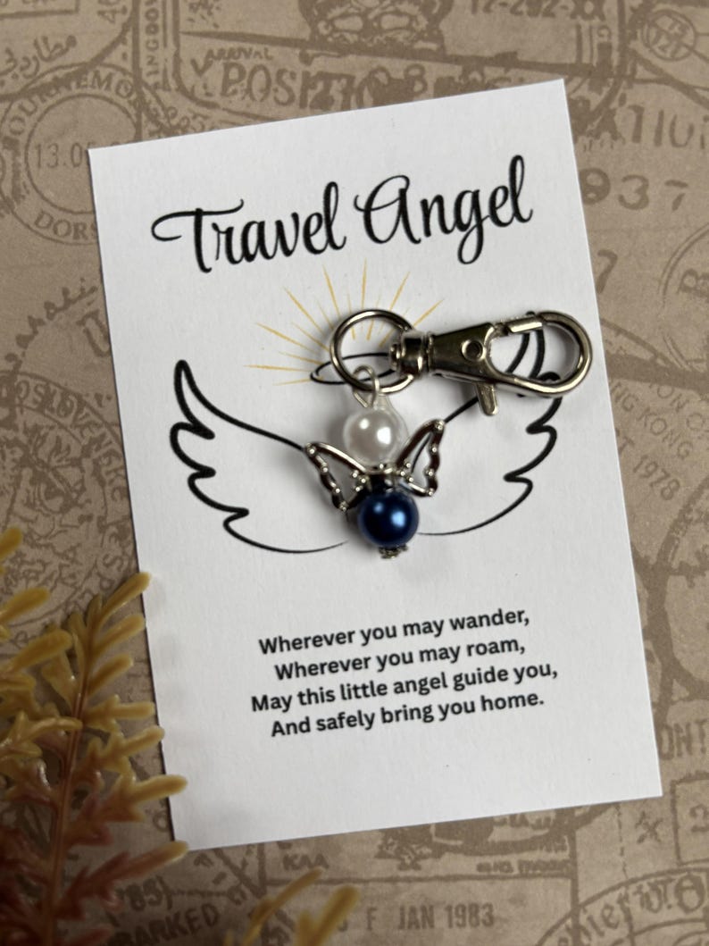 Travel Angel Keychain Pocket Hug, Guardian Angel Safe Travels Gift - Etsy