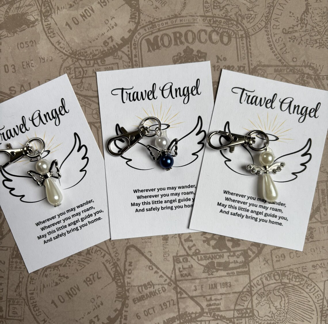 Travel Angel Keychain – Guardian, Safe Journey Blessing - Etsy