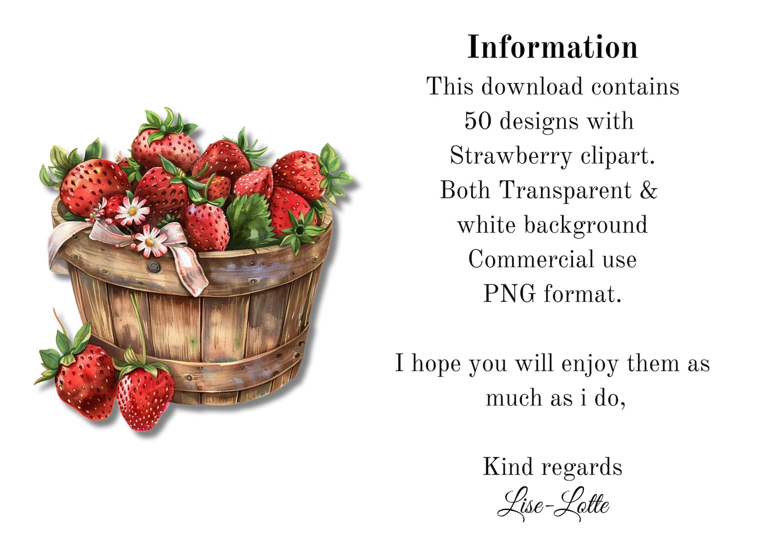 Strawberry Clipart for Journals or Scrapbooking 50 Designs to Download ...