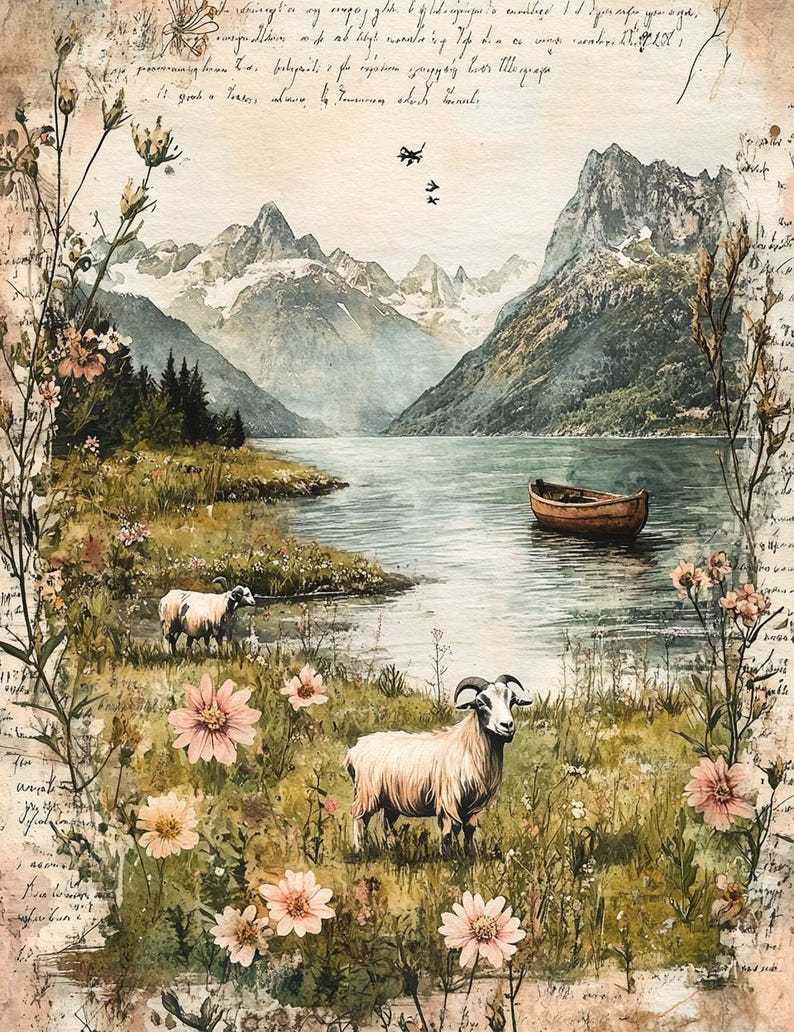 12 Junk Journal Pages Beautiful Designs for Journals or Printing Pages ...