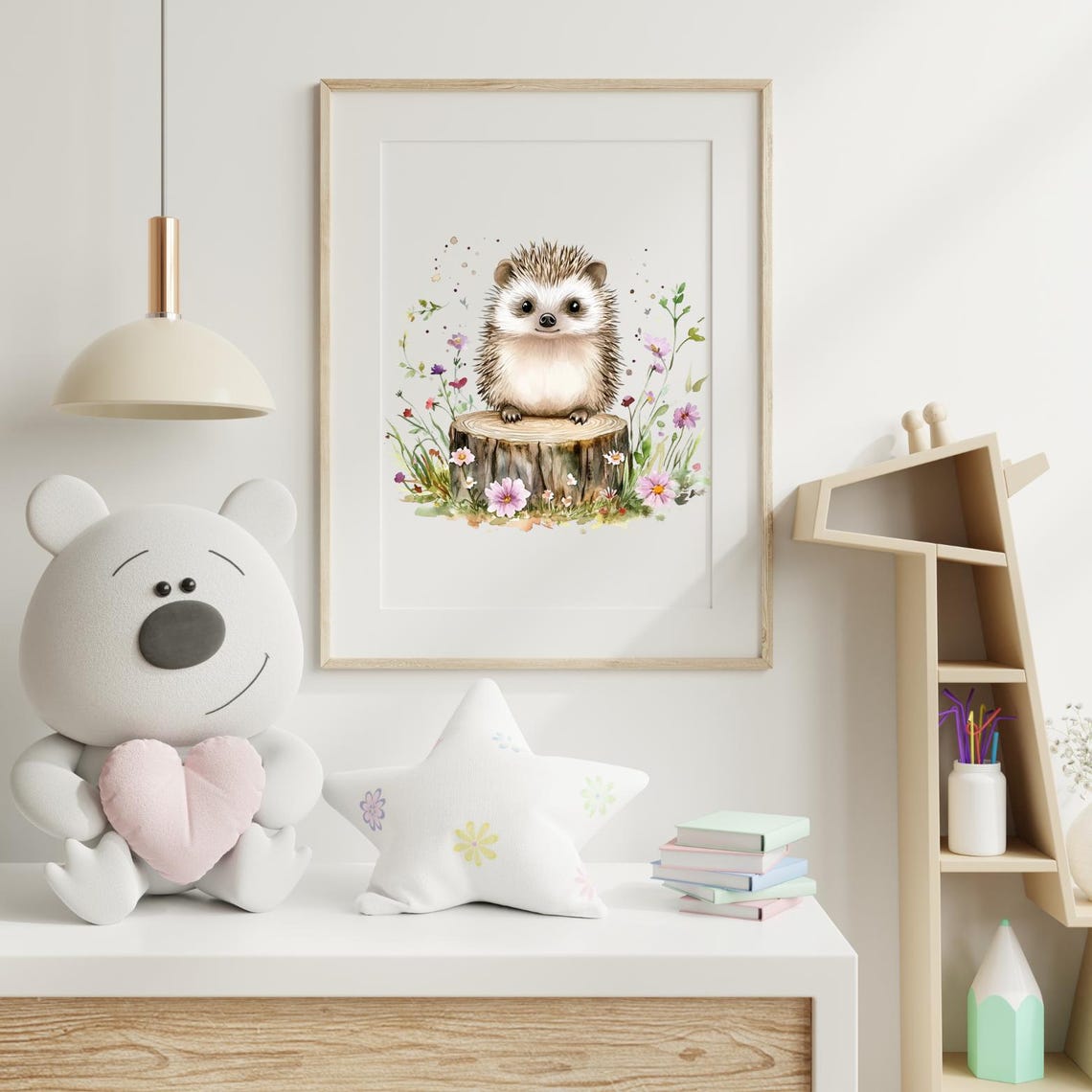 Cute Hedgehogs Clipart, PNG Bundle, Watercolor Style Illustrations ...