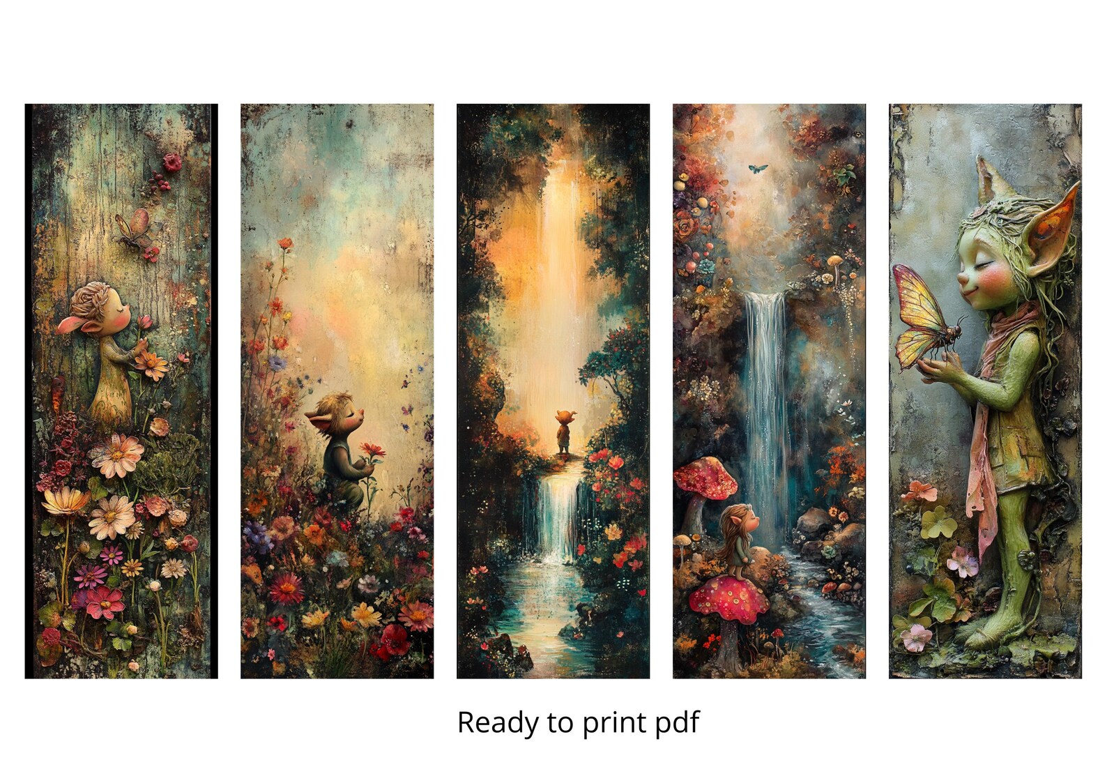 16 Magic Forest Trolls Bookmark Designs for Printing Gifts or Making ...
