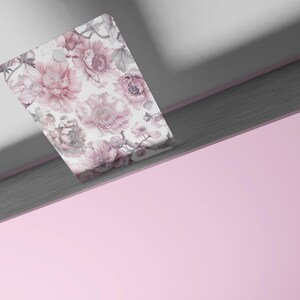 Pink and Gray Seamless Pattern Vintage Pink Motive of Flowers and ...