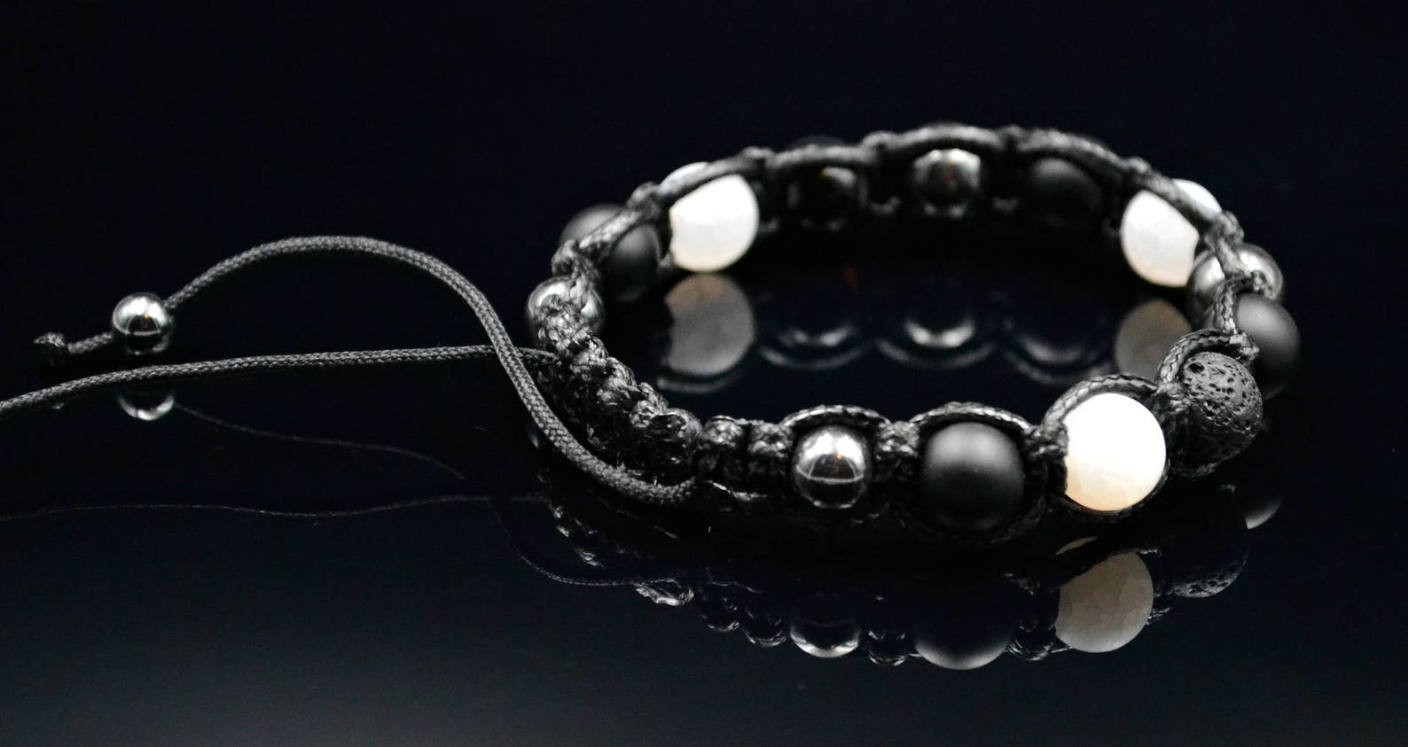 Men's Hematite Bracelet Frost Agate Bracelet Gemstone - Etsy