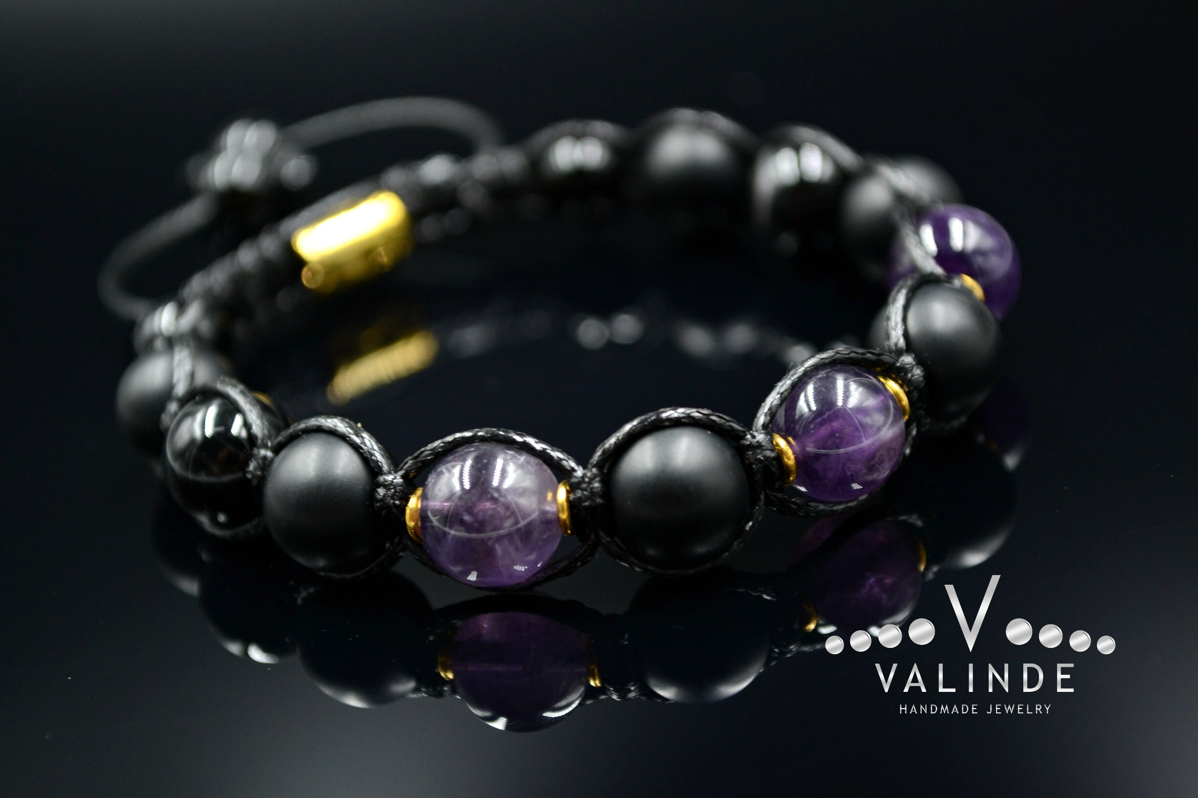 Men's Amethyst Bracelet Gemstone Bracelet Beaded Bracelet - Etsy