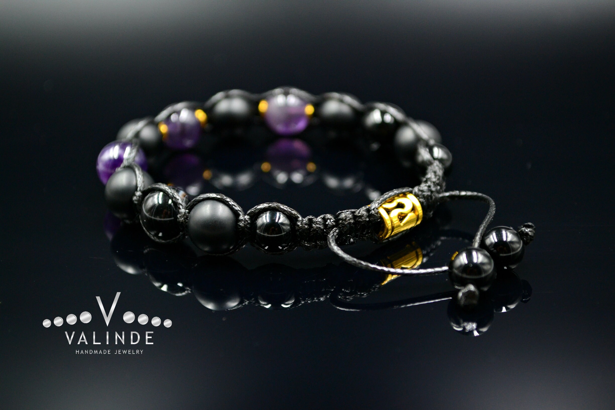 Men's Amethyst Bracelet Gemstone Bracelet Beaded Bracelet - Etsy