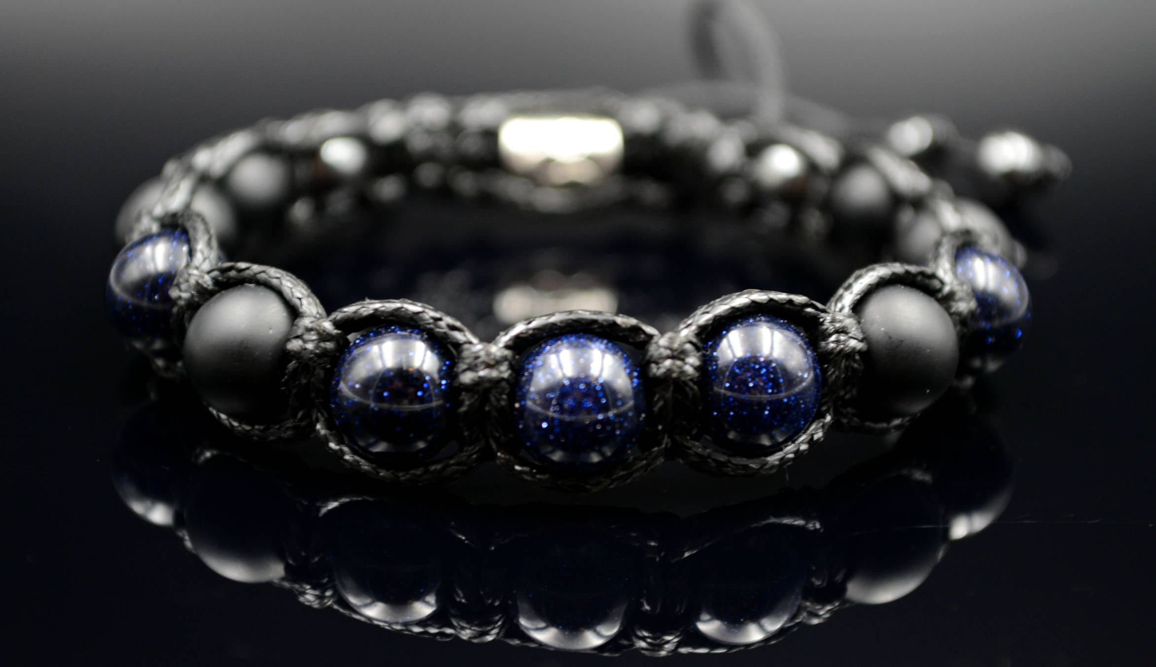 Men's Blue Sandstone Bracelet Beaded Bracelet Stone | Etsy