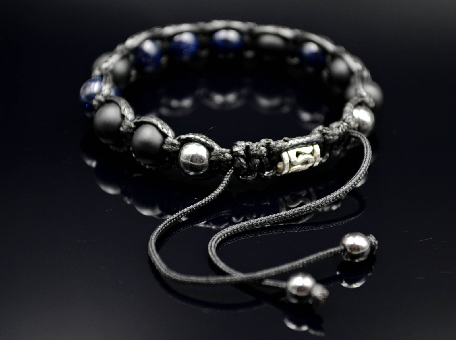 Men's Blue Sandstone Bracelet Beaded Bracelet Stone | Etsy