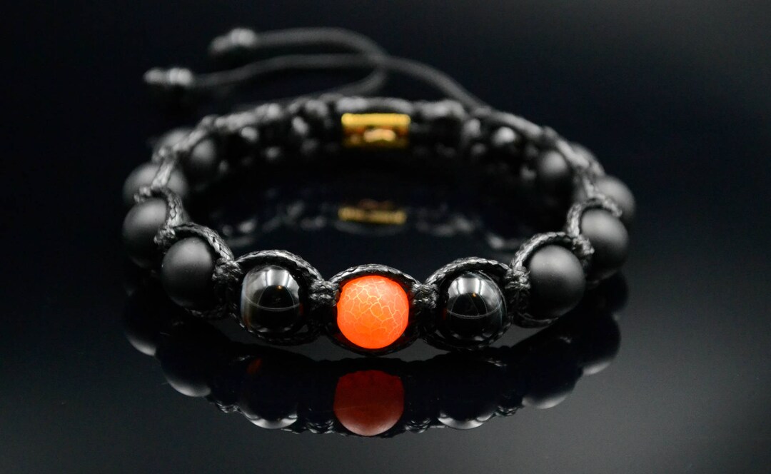 Men's Beaded Bracelet Frost Agate Bracelet Gemstone Bracelet Gift for ...