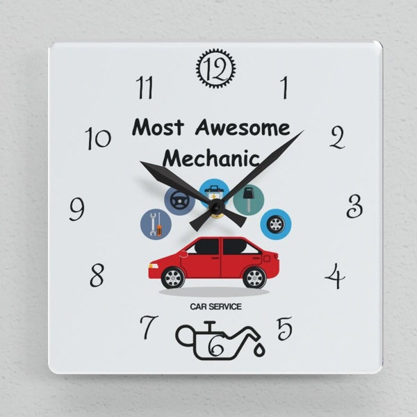 Wall Clock for Mechanic Shop - Etsy