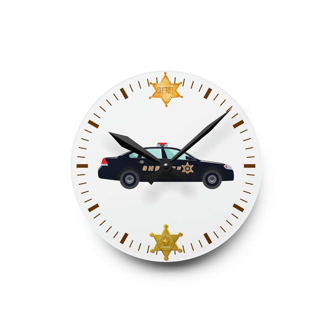 Sheriff Wall Clock 8 Round Law Enforcement Wall Art - Etsy