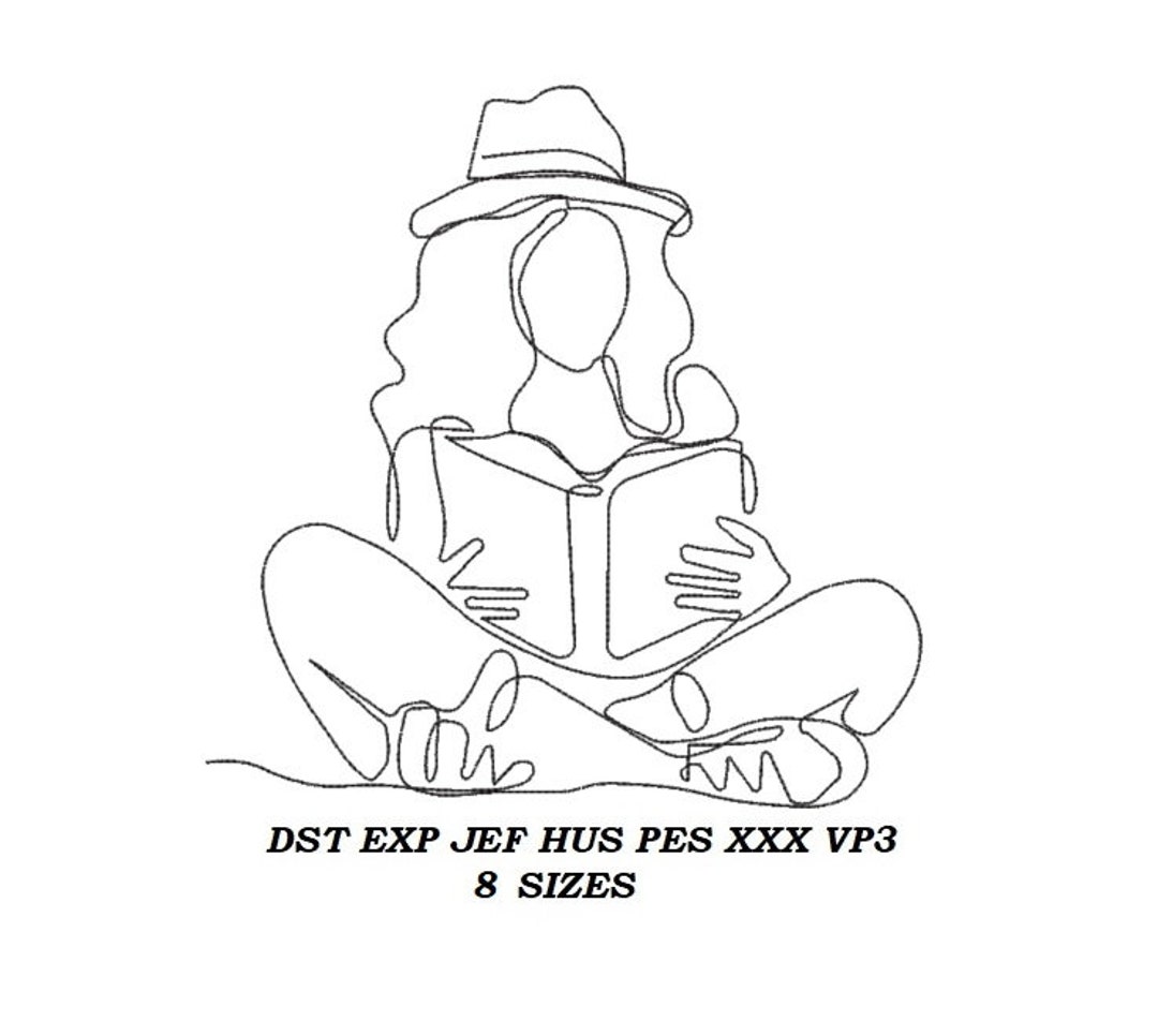 Love Reading Machine Embroidery Design 06 - 8 Sizes - Love Books ...