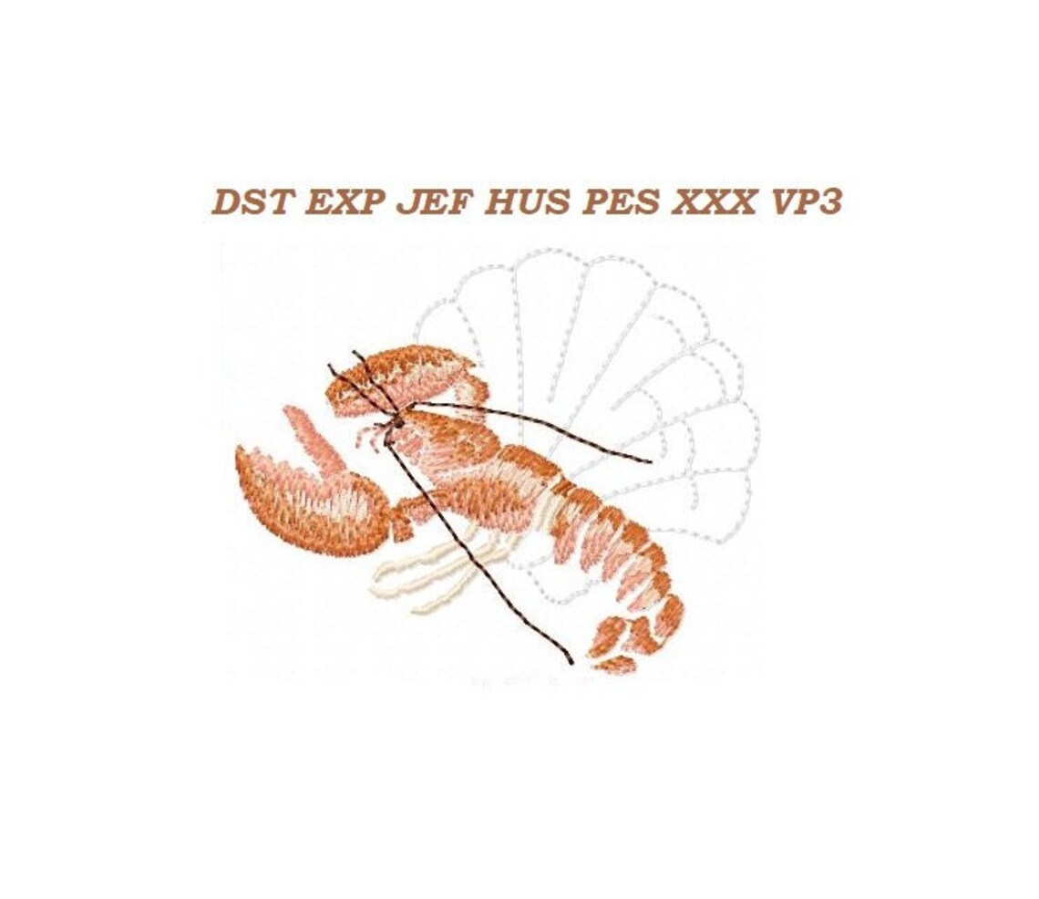 Crayfish Machine Embroidery Design Embroidery Pattern - Etsy