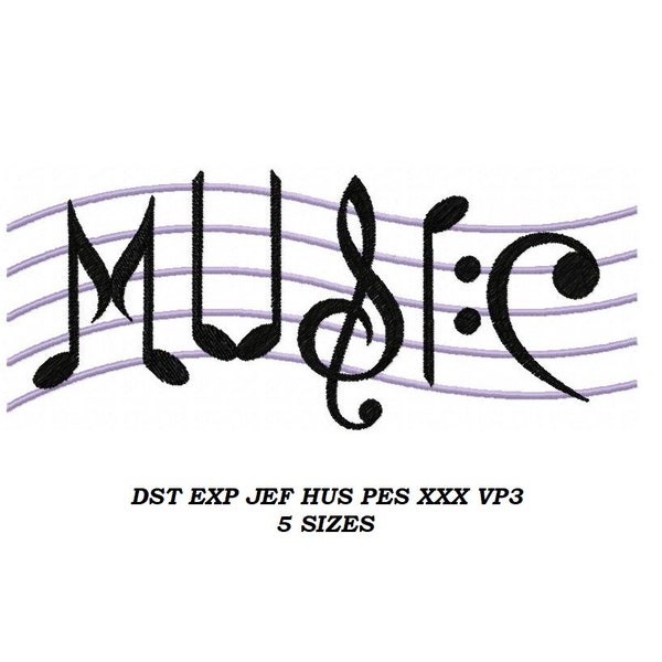 Music Embroidery - Etsy