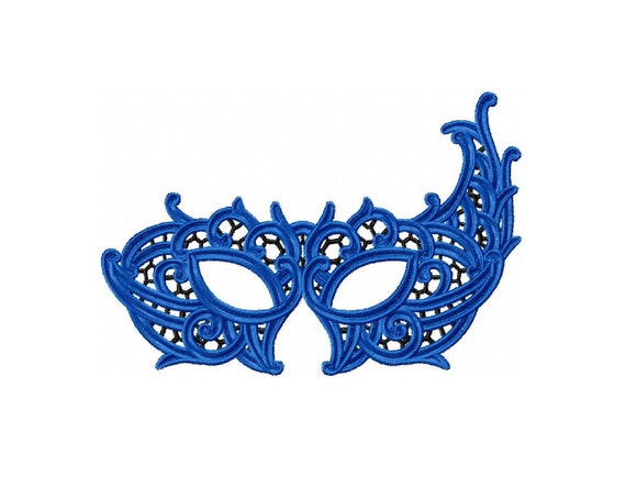 Machine Embroidery Design Masquerade Mask Embroidery Instant | Etsy