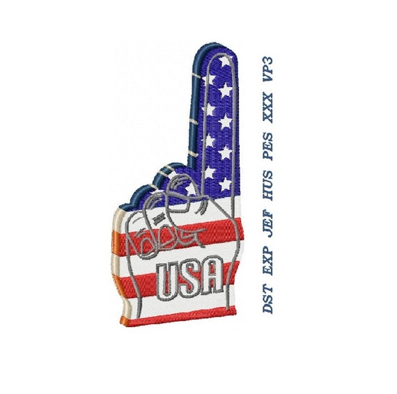 USA Flag Hand Embroidery Machine Design Embroidery Pattern - Etsy