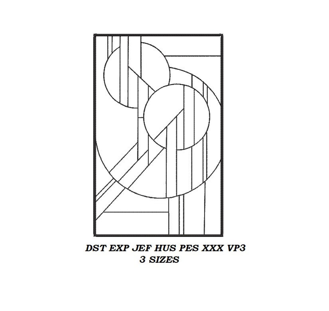 One Line Abstraction Machine Embroidery Design - Contour Stitch ...