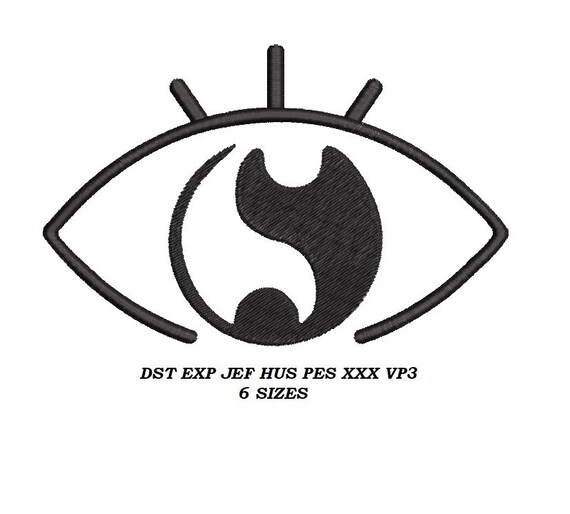 Yin Yang Eye Machine Embroidery Design 6 Sizes Embroidery | Etsy