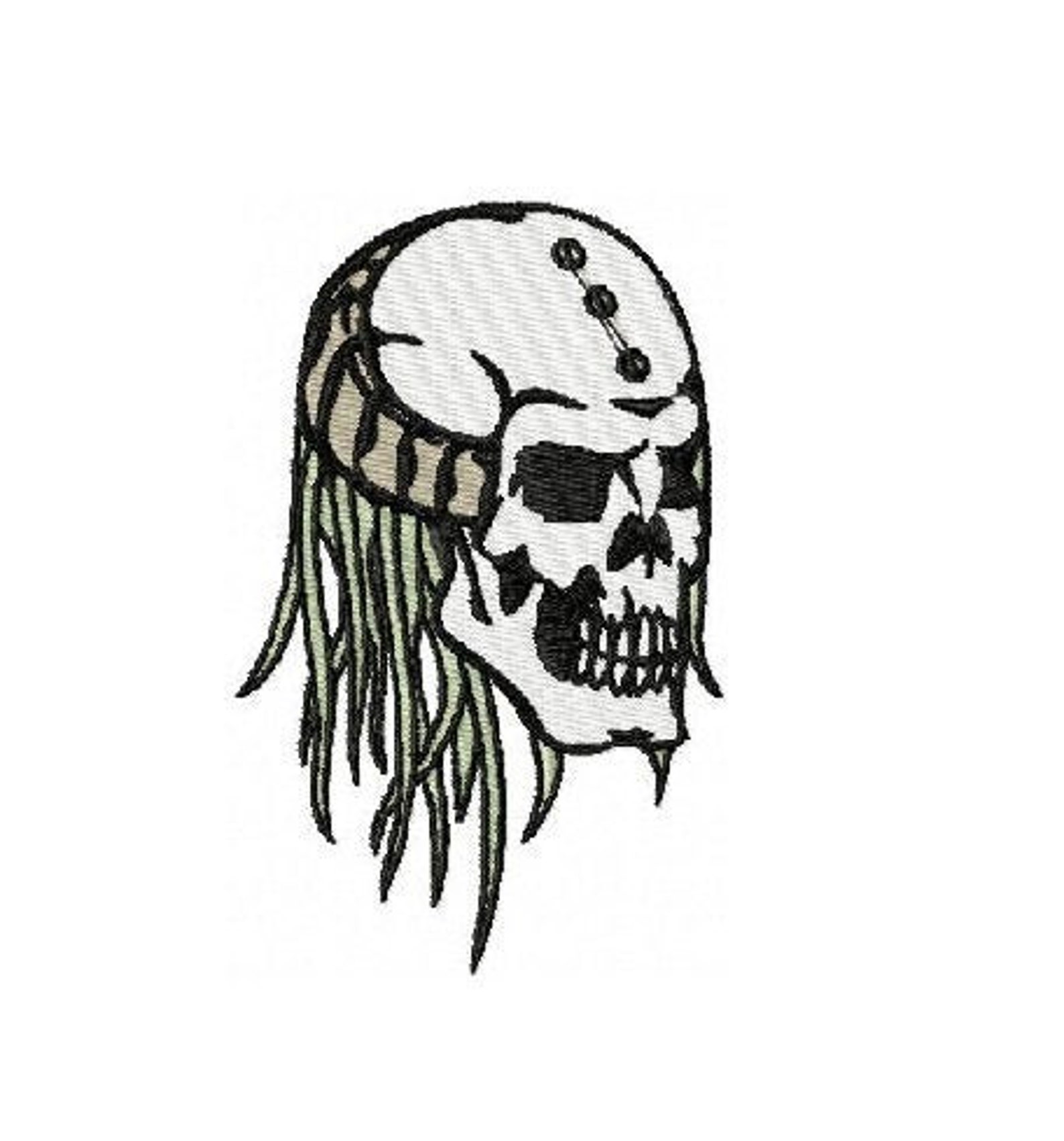 Skull Head Embroidery Machine Design Embroidery Pattern - Etsy