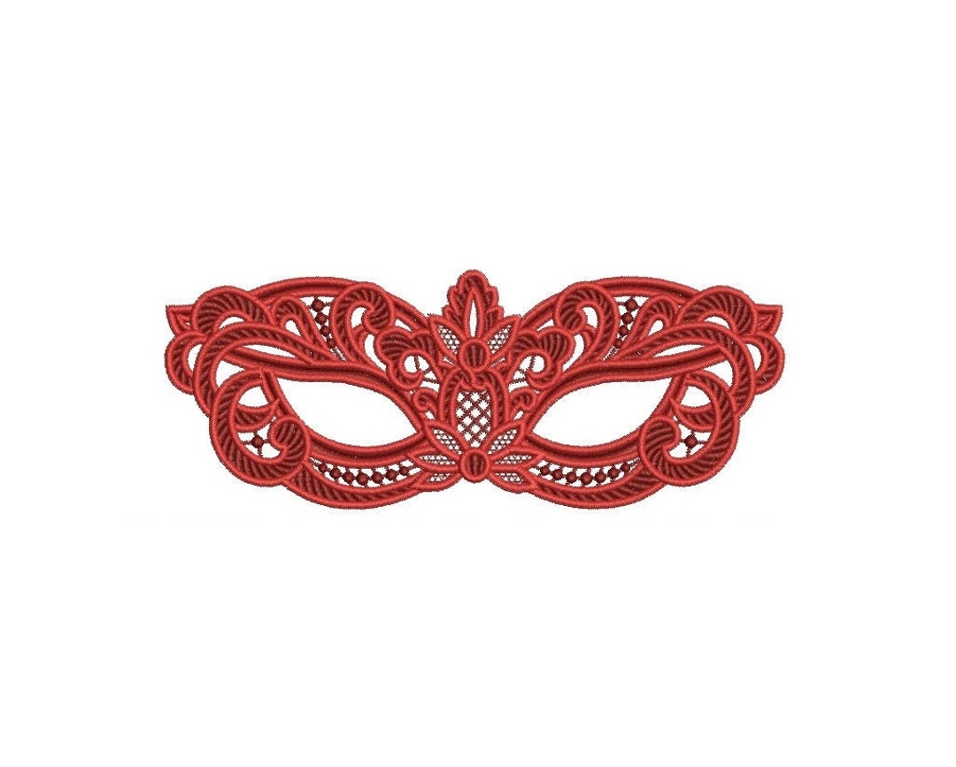 Machine Embroidery Design Masquerade Mask Embroidery Instant - Etsy
