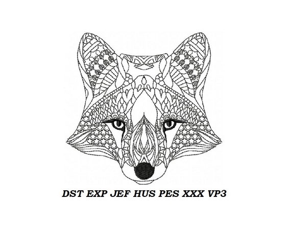 Fox Embroidery Design1 Contour Stitch Embroidery Pattern - Etsy