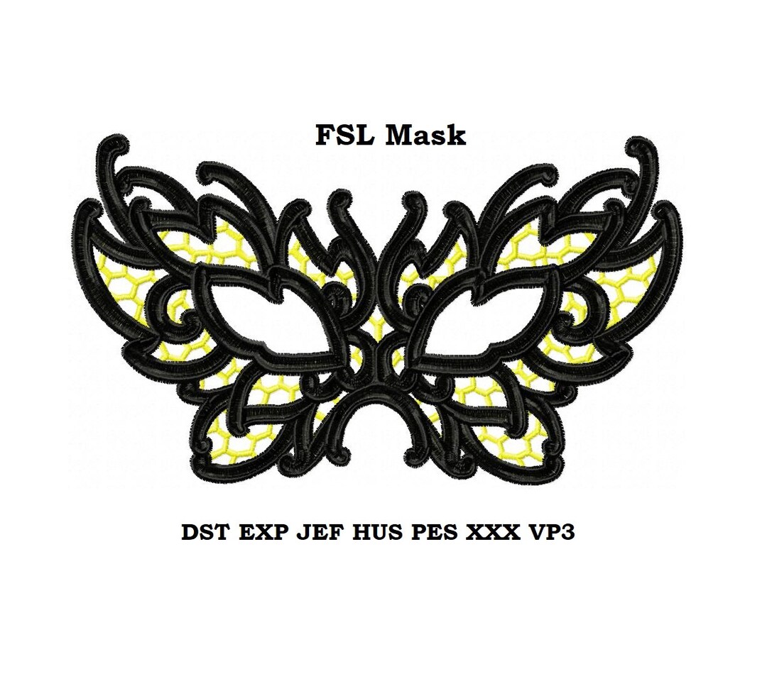 Machine Embroidery Design - Masquerade Mask Embroidery Instant Download ...