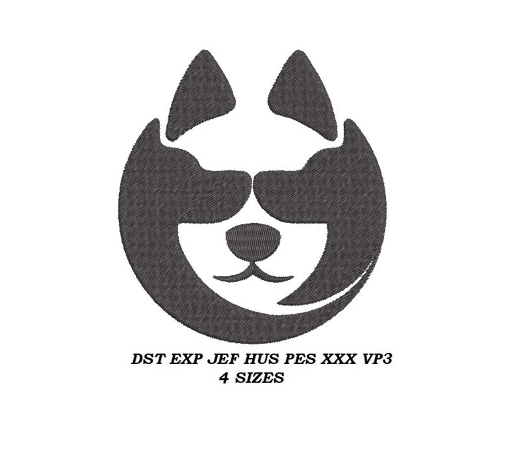 Three Head Dog Machine Embroidery Design - 4 Sizes - Dog Contour Stitch ...
