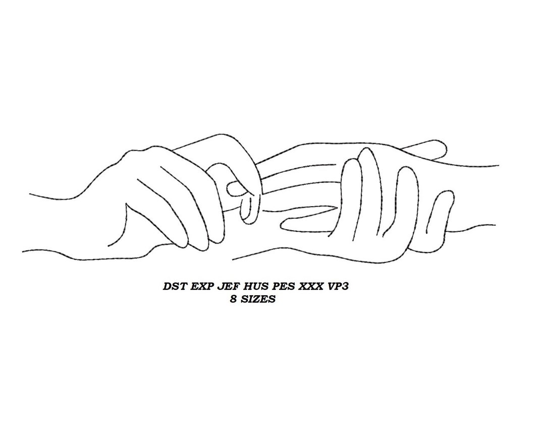 Engagement Machine Embroidery Design - 8 Sizes - Contour Stitch ...