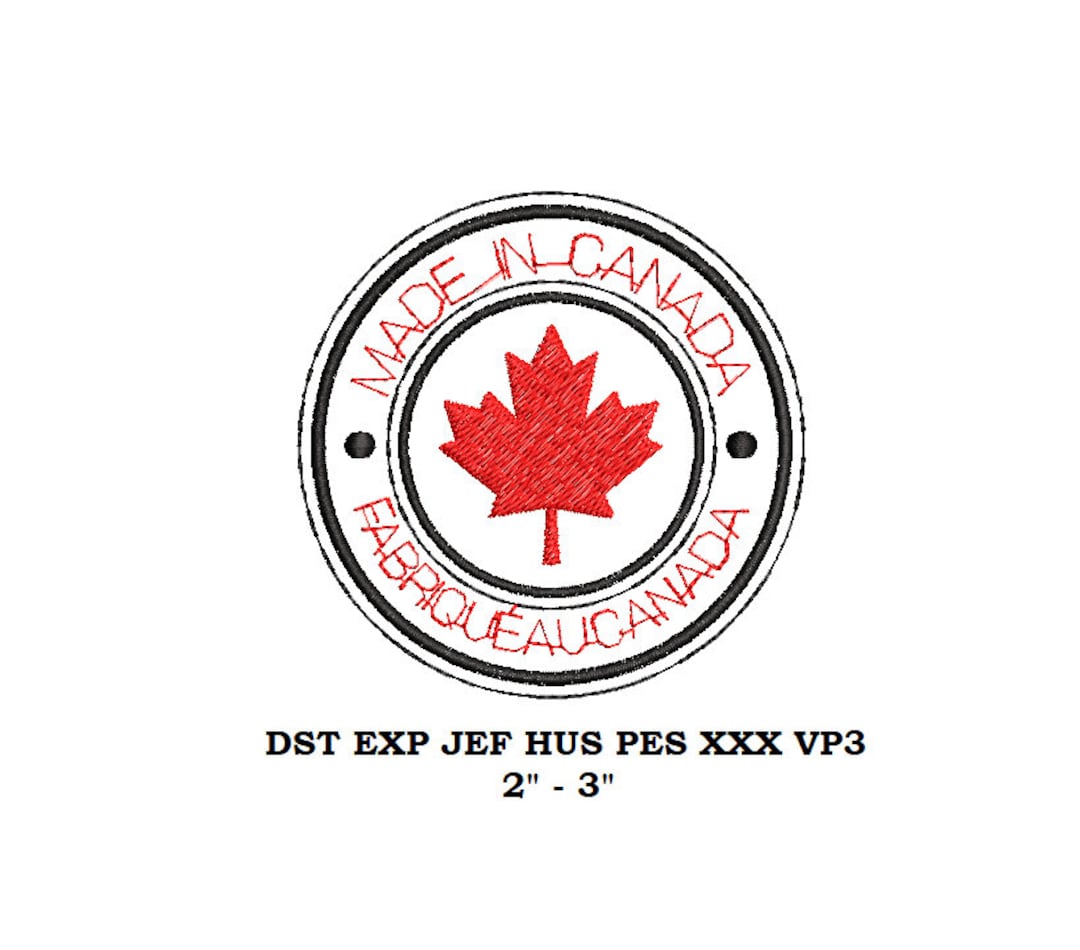 Made in Canada Machine Embroidery Design - 2 SIZES - Embroidery Pattern ...